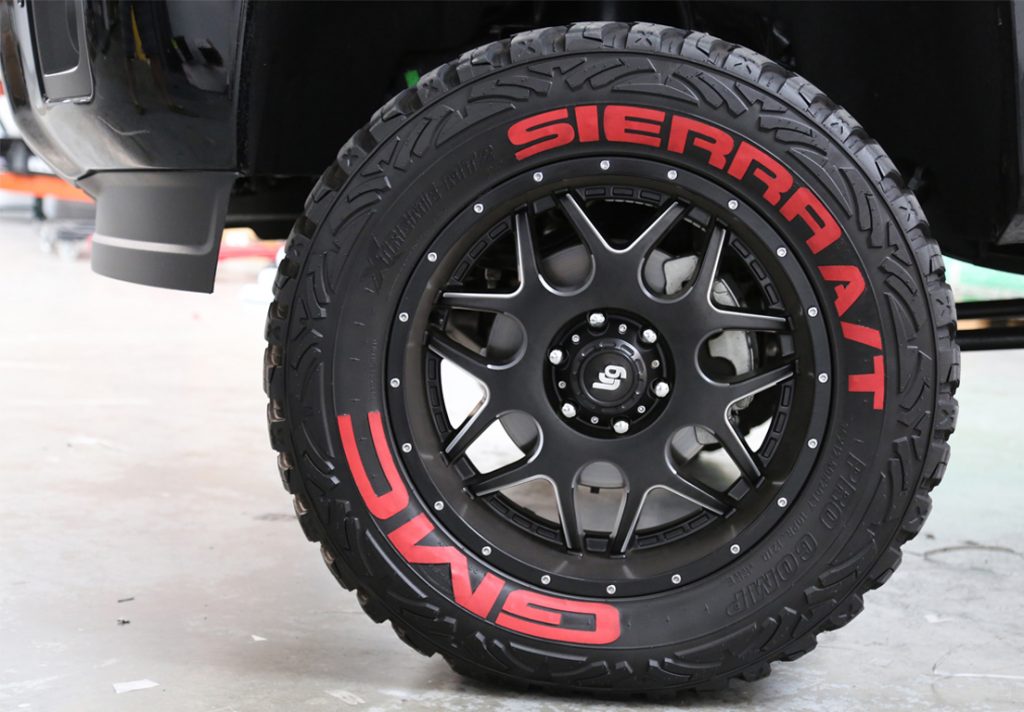 Top and Bottom Text On Tires - TireStickers New Zealand