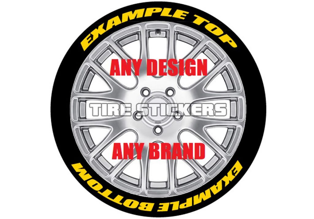 Top and Bottom Text On Tires - TireStickers New Zealand